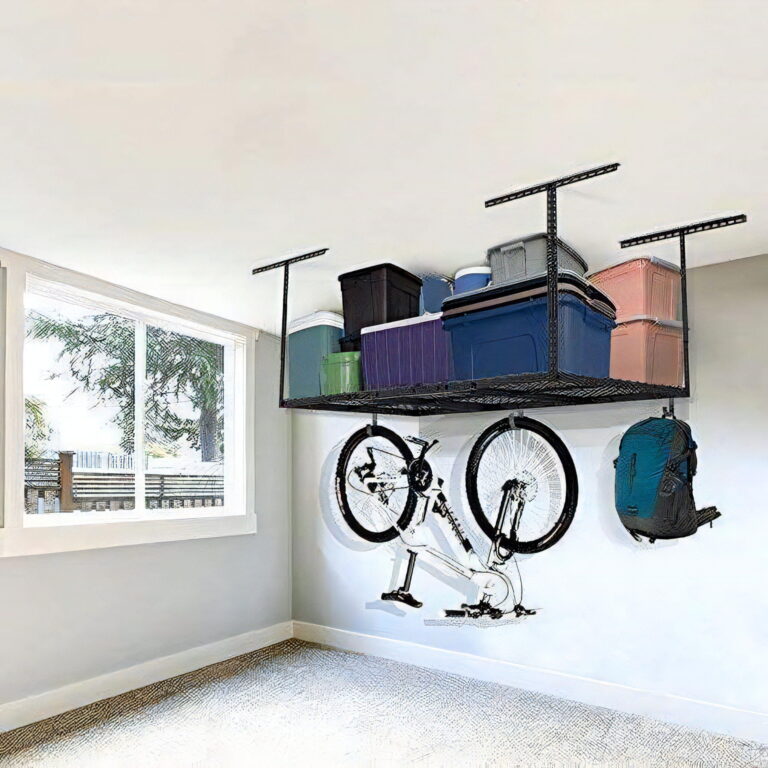 Overhead Storage Rack Ceiling Mounted for Garage: | Smart Storage Solutions